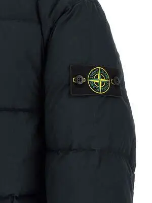 Stone Island Imb Piuma Rds' Down Jacket With Logo Badge - Blue