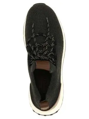 TOD'S Stretch Fabric Sneakers - Gray