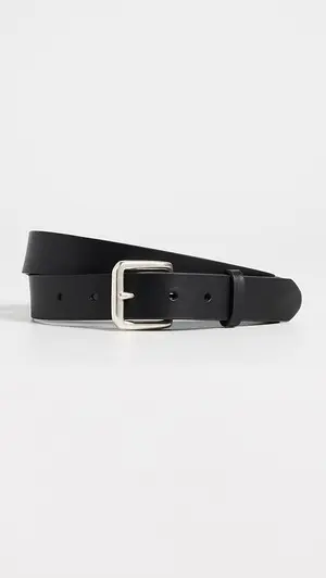 Rag & Bone Luke Leather Belt - Black