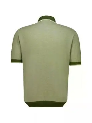 PIACENZA CASHMERE 1733 Textured-knit Polo Shirt - Green