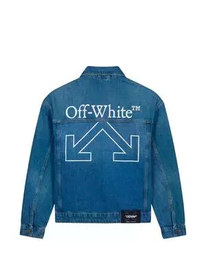 Off-White Logo-print Denim Jacket - Blue