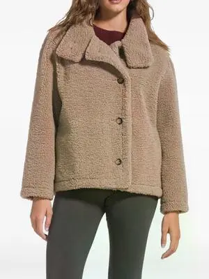 DEHA Fleece-texture Button-up Jacket - Neutrals
