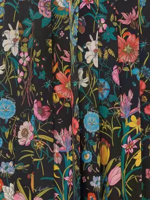 Gucci Printed Silk Midi Skirt