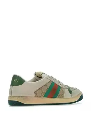Gucci Screener Leather Sneakers - Neutrals