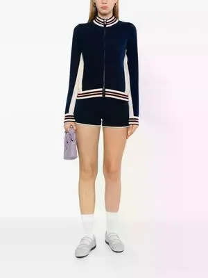 CUDDLEUP Contrast Zip-up Cardigan