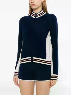 CUDDLEUP Contrast Zip-up Cardigan