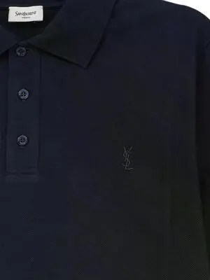 Saint Laurent Cassandre Piqué Polo Shirt