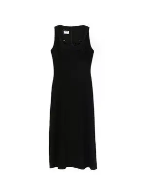 Moschino Cut-out Embroidered Midi Dress