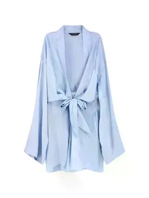 Balenciaga Wrap Silk Mini Dress
