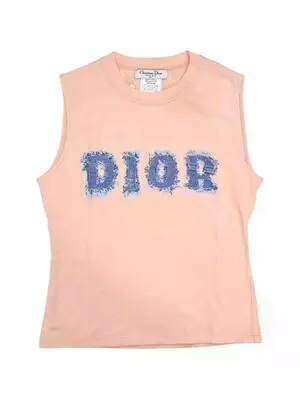 Dior Denim Logo-print Tank Top