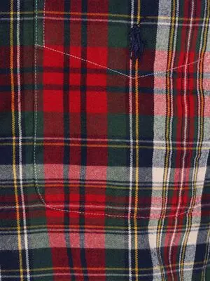 Polo Ralph Lauren Slim Fit Check Cotton Shirt With Button-down Collar - Green