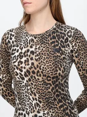 GANNI T-shirt - Brown