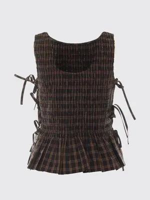 GANNI T-shirt - Brown