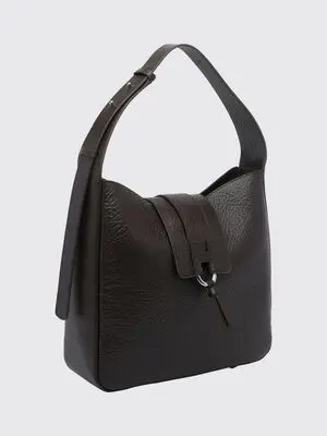 Hogan H01x Grained Calfskin Hobo Bag With Adjustable Handle - Brown