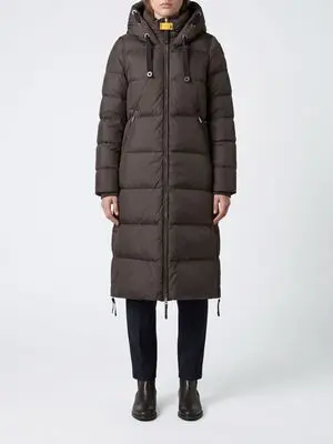PARAJUMPERS Long Quilted Nylon Down Jacket With Hood And Zip Closure - Graphite