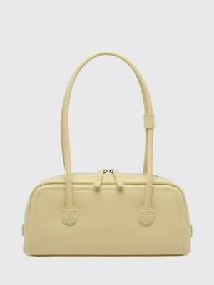 MARGESHERWOOD Boston Shoulder Bag In Smooth Calf Leather With Logo - Yellow