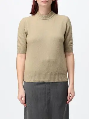 Ter Et Bantine Short-sleeved Crewneck Jumper In A Cashmere And Wool Blend - Beige