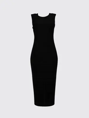 Pinko Off-the-shoulder Wool Sheath Midi Dress