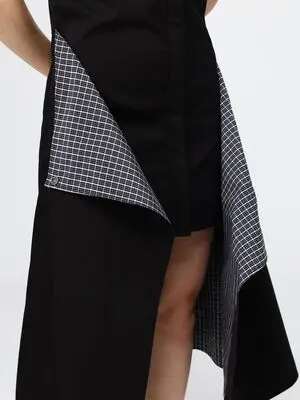 Loewe Asymmetric Hem Silk And Cotton Wrap Midi Shirt Dress