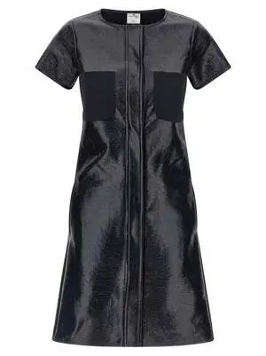 COURREGES 2-pocket Vinyl' Dress - Blue