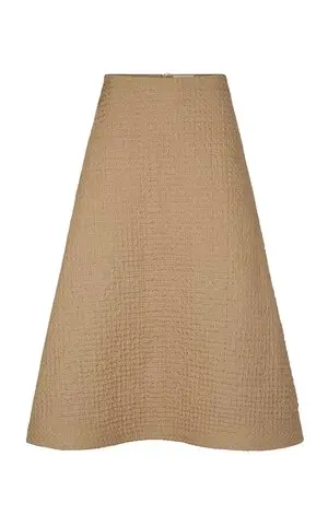 HEIRLOME Ryan Silk Maxi Skirt - Tan