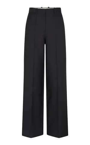 HEIRLOME Lucia Silk-wool Wide-leg Pants - Black