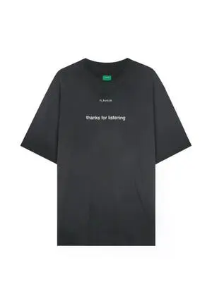 FLANEUR Slogan-print T-shirt - Grey