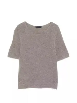 SUSANNE BOMMER Ribbed Short-sleeve Sweater - Neutrals