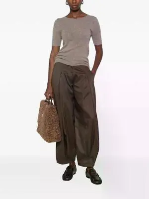 SUSANNE BOMMER Ribbed Short-sleeve Sweater