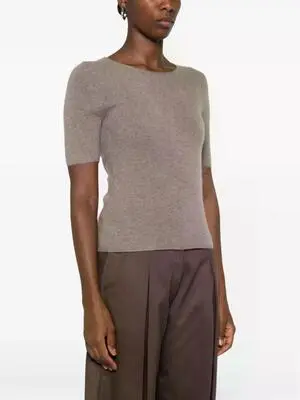 SUSANNE BOMMER Ribbed Short-sleeve Sweater