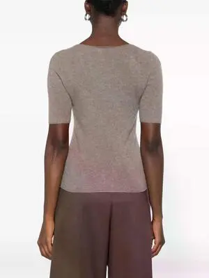 SUSANNE BOMMER Ribbed Short-sleeve Sweater