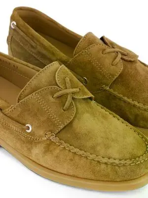 ATELIER VERDI Suede Boat Shoes