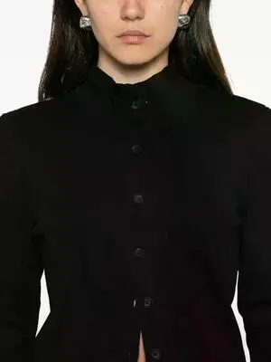 BOBI Ribbed High-neck Cardigan