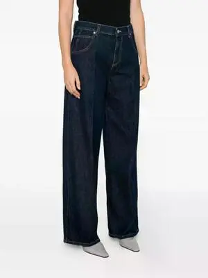 VICOLO Pressed-crease Wide-leg Jeans