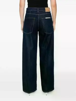 VICOLO Pressed-crease Wide-leg Jeans