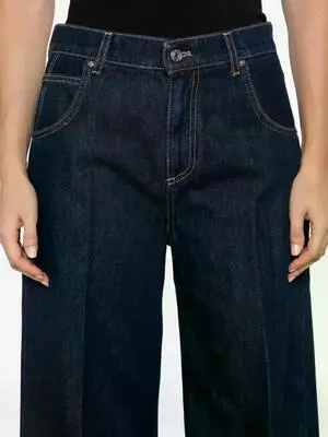 VICOLO Pressed-crease Wide-leg Jeans