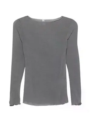 DANIELE FIESOLI Boat-neck Long-sleeve Sweater - Grey