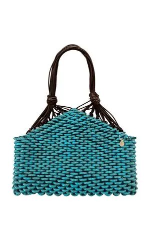 Cult Gaia Elara Top Handle Bag - Blue