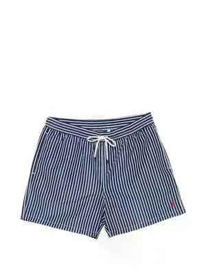 Polo Ralph Lauren Striped Drawstring Swim Shorts - Blue