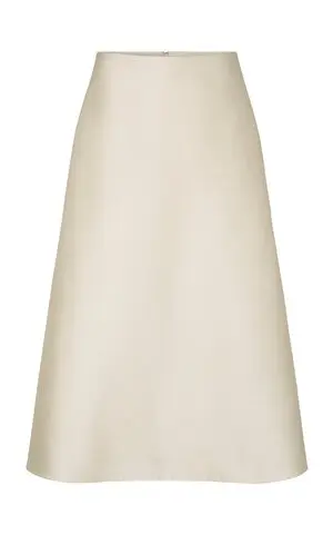 HEIRLOME Yuna Silk Maxi Skirt - Ivory