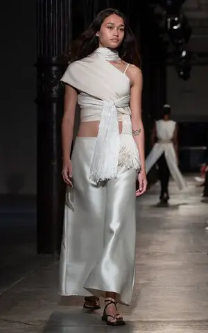 HEIRLOME Yuna Silk Maxi Skirt - Ivory