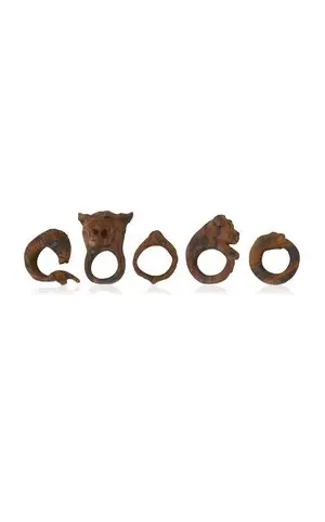 HEIRLOME Alebrije Wood Ring With Silk Cord - Neutral