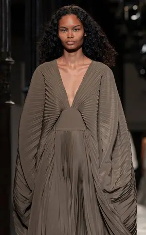 HEIRLOME Dana Pleated Satin Maxi Dress