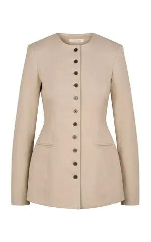 HEIRLOME Madeline Linen-blend Blazer - Neutral