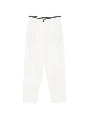 Brunello Cucinelli Cotton Trousers - White