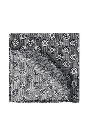Brunello Cucinelli Printed Foulard Pocket Square By - Grey