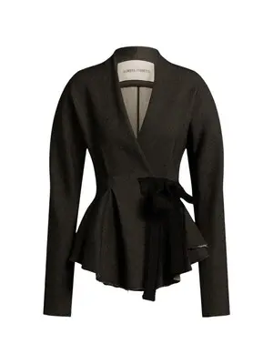 Alberta Ferretti Linen Blend Jacket - Black