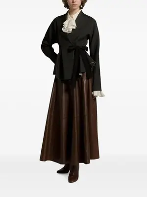Alberta Ferretti Linen Blend Jacket - Black
