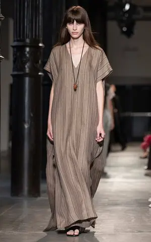 HEIRLOME Mali Striped Linen Maxi Skirt