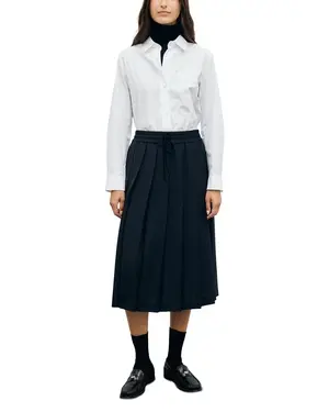 Gerard Darel Tosca Pleated Pull On Midi Skirt